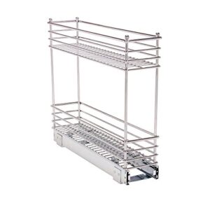 household essentials glidez narrow sliding organizer, 5″, chrome