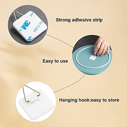 40 Pieces Invisible Adhesive Plate Hanger Vertical Plate Holders for The Wall Hooks Decorative Plates Wall Holders for Display 1.25 Inch