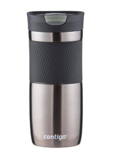 contigo snapseal byron vacuum-insulated stainless steel travel mug, 16 oz, gunmetal