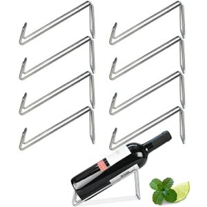 suprobarware wine rack set of 6- stainless steel single wine bottle holder rack, stylish wine bottle organizer great for wine lovers