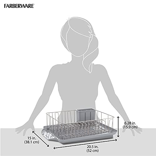 Farberware Classic Full Dishrack, 3-Piece, Gray