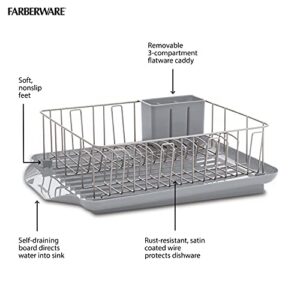 Farberware Classic Full Dishrack, 3-Piece, Gray