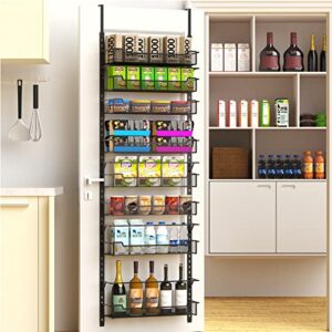 vygrow over the door pantry organizer, 8-tier over the door organizer with adjustable hooks and basket, pantry door organization for pantry kitchen storage room spice rack