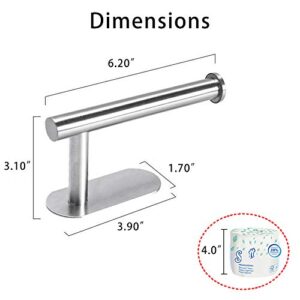 DGWHYC Toilet Paper Holder, 3M Toilet Paper Holder no Drilling for Bathroom and Washroom, SUS304 Stainless Steel Brushed Nickel (Silver), DG-TPA22