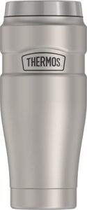 thermos stainless king vacuum-insulated travel tumbler, 16 ounce, matte steel