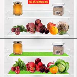 Dualplex® Fruit & Veggie Life Extender Liner for Fridge Refrigerator Drawers, 12 x 15 Inches, 4 Pack Includes 2 Yellow 2 Green – Extends The Life of Your Produce Stays Fresh & Prevents Spoilage