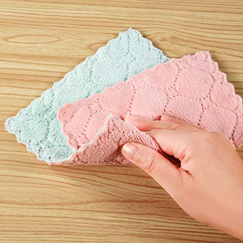 Microfiber Cleaning Cloth, Kitchen Towels, Double-Sided Microfiber Towel Lint Free Highly Absorbent Multi-Purpose Dust and Dirty Cleaning Supplies for Kitchen Car Cleaning. Pack of 12