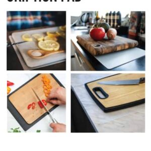 Non Slip Chef’s Gription Pad by CatTongue Grips – Secure, Anti Slip Mat for the Perfect Non Slip Grip for Chefs and Home Cooks, Grip Mat for Cutting Boards, Great as Drawer Liners (Black, 1 Pad)