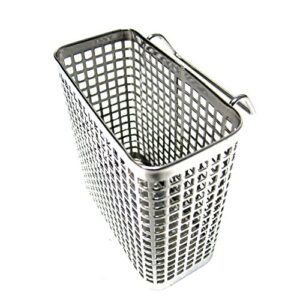 small square stainless steel perforated cutlery basket sink rack storage silver by stopia