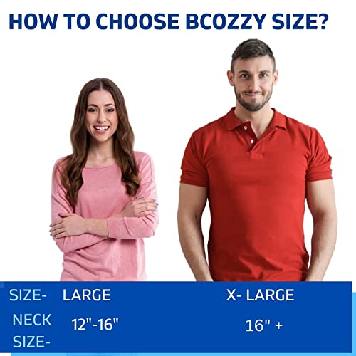 BCOZZY Neck Pillow for Travel Provides Double Support to The Head, Neck, and Chin in Any Sleeping Position on Flights, Car, and at Home, Comfortable Airplane Travel Pillow, Large, Navy