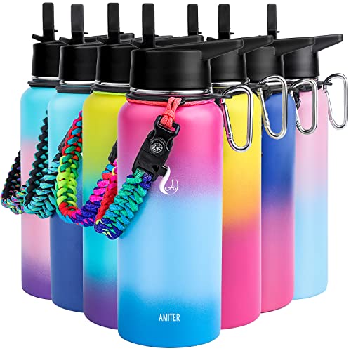 AMITER 32oz Insulated Water Bottle, Gifts for Women, Mom, Men, Dad, Teen Girls, Friends, Coworkers, Husband, Wife, Boyfriend, Sister, Aunt