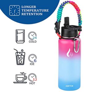 AMITER 32oz Insulated Water Bottle, Gifts for Women, Mom, Men, Dad, Teen Girls, Friends, Coworkers, Husband, Wife, Boyfriend, Sister, Aunt