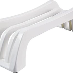 carrotez Index Plastic Cutting Board Holder, Cutting Board Organizer Stand Holder, Cutting Board Organizer Rack Storage, Baking Sheet, Bakeware, Cookie Sheet Organizer 0.6 Inch Width Slots - White