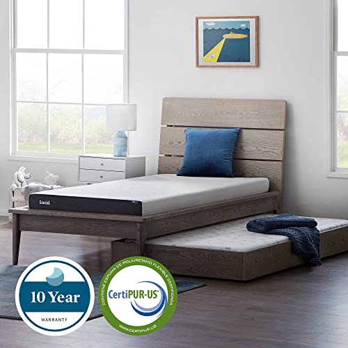 Lucid 5 Inch Firm Gel Memory Foam Mattress Twin— Gel Infusion—Hypoallergenic Bamboo Charcoal—Breathable Cover