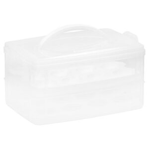 Snapware Snap 'N Stack Portable Storage Carrier with Lid for Eggs, BPA-Free Egg Holders, Dessert Carrier with Stackable Trays, Microwave, Freezer and Dishwasher Safe