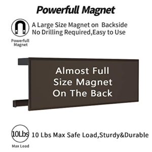 Magnetic Paper Towel Holder for Refrigerator, Kitchen Towel Holder Rack Magnetic Paper Towel Bar Multi Function Made of Iron,Used for Kitchen,Bathroom,Toilet, Drill Free (Black, Medium)