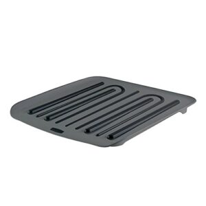 rubbermaid dish drainer tray, plastic, black, 1938748