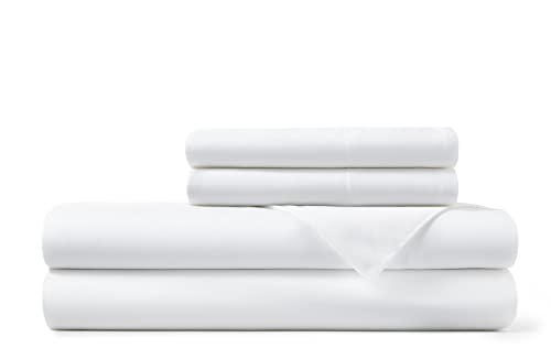 Hotel Sheets Direct 100% Bamboo Sheets - Queen Size Sheet and Pillowcase Set - Cooling, 4-Piece Bedding Sets - White