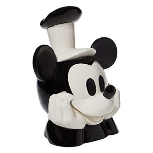 Enesco Disney Ceramics Mickey Mouse Steamboat Willie Sculpted Cookie Jar Canister, 10.25 Inch, Multicolor