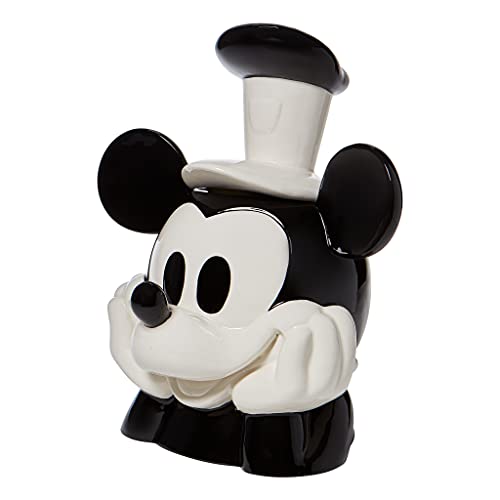 Enesco Disney Ceramics Mickey Mouse Steamboat Willie Sculpted Cookie Jar Canister, 10.25 Inch, Multicolor