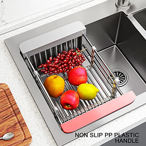 nathnalt Sink Dish Drying Rack. Sink Dish Drying Rack for Vegetables and Fruits. Suitable for 12.6"to 17.5" Square Sinks Upper.