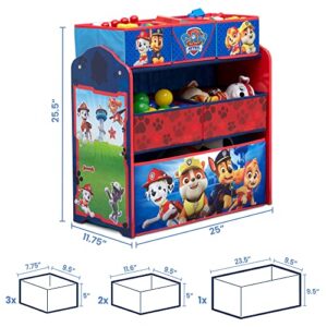 Delta Children 6 Bin Design and Store Toy Organizer - Greenguard Gold Certified, Nick Jr. PAW Patrol