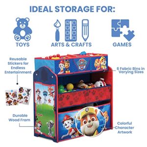 Delta Children 6 Bin Design and Store Toy Organizer - Greenguard Gold Certified, Nick Jr. PAW Patrol