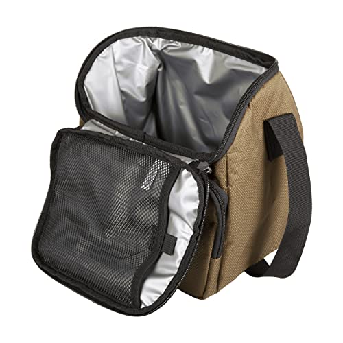 WOLVERINE 12 Can Lunch Cooler - Dual Compartments, Durable Nailhead Nylon, Padded Straps and Mesh Back for Comfortable Transport