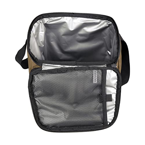 WOLVERINE 12 Can Lunch Cooler - Dual Compartments, Durable Nailhead Nylon, Padded Straps and Mesh Back for Comfortable Transport