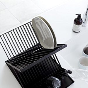 YAMAZAKI home 2608 Dish Drainer-Drying Rack for Kitchen Counters, One Size, Black