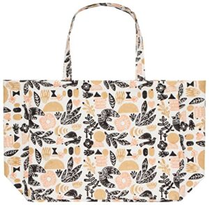 danica studio myth cotton block printed large tote bag 19 x 15 inches