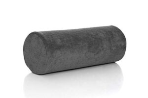 bamboo round cervical roll cylinder bolster pillow with removable washable cover, ergonomically designed for head, neck, back, and legs || ideal for spine and neck support during sleep, grey