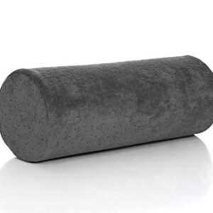 Bamboo Round Cervical Roll Cylinder Bolster Pillow with Removable Washable Cover, Ergonomically Designed for Head, Neck, Back, and Legs || Ideal for Spine and Neck Support During Sleep, Grey