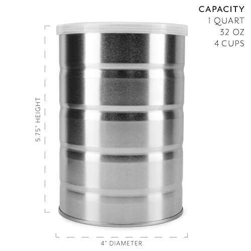 Cornucopia Empty Coffee Cans (4-Pack); Metal Cans for Kitchen Storage, Coffee Packaging and Arts & Crafts