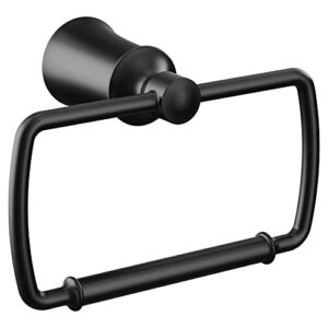 moen yb2186bl dartmoor decorative hand towel holder, matte black