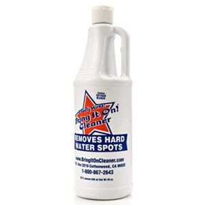 bring it on cleaner hard water stain remover, shower door cleaner, clean tile and grout, windows, fiberglass, tubs, chrome,32 ounce.