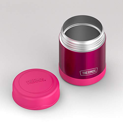 THERMOS FUNTAINER 10 Ounce Stainless Steel Vacuum Insulated Kids Food Jar, Pink