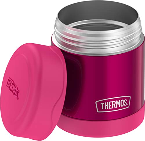 THERMOS FUNTAINER 10 Ounce Stainless Steel Vacuum Insulated Kids Food Jar, Pink