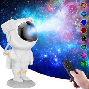 star projector night lights,kids room decor aesthetic,tiktok astronaut nebula galaxy projector night light,remote control timing and 360°rotation magnetic head,lights for bedroom,gaming room decor