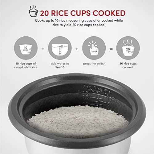 Aroma Housewares ARC-360-NGP 20-Cup Pot-Style Rice Cooker & Food Steamer, White