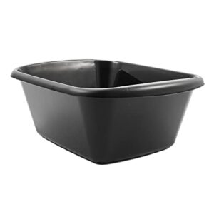 camco rv/marine mini dish pan | holds up to 9 quarts | dishwasher safe | black (43515)