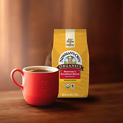 Newman's Own Organics Newman's Breakfast Blend, Ground Coffee, Medium Roast, Bagged 10oz