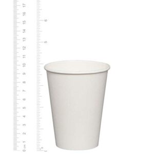 [100 Pack] 12 oz. White Paper Hot Coffee Cups