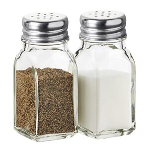 salt and pepper shakers glass set (clear)