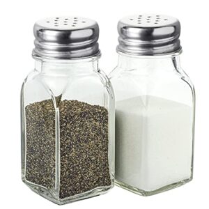 Salt and Pepper Shakers Glass Set (Clear)