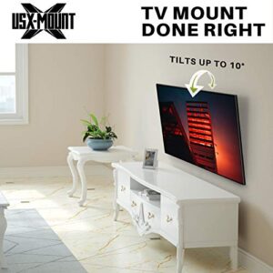 Tilting TV Wall Mount Low Profile for Most 26-55" Flat Screen LED, LCD, Curved TVs, Tilt TV Mount Bracket VESA 400x400mm- Holds Up to 99lbs, Easily Lock and Release to Mount on 12" or 16" Stud