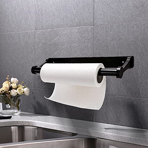 Paper Towel Holders,Paper Towels Rolls - for Kitchen,Paper Towels Bulk- Self-Adhesive Under Cabinet,Retractable Stainless Steel Paper Towel Holder