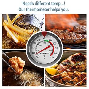 Candy Deep Fry Thermometer with Pot Clip 8" - Instant Read Food Thermometer | Mechanical Meat Thermometer for Grilling | Candle Making Thermometer | Baking Thermometer, Candy Thermometer