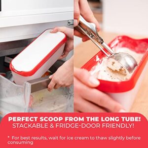 StarPack Long Scoop Reusable Ice Cream Containers with Lids (2-Pack) - Ice Cream Container for Home Made Ice Cream Storage, Soup & Food Storage - Durable Ice Cream Freezer Containers with Style!