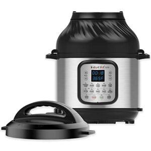 instant pot duo crisp 11-in-1 air fryer and electric pressure cooker combo with multicooker lids that air fries, steams, slow cooks, sautés, dehydrates, & more, free app with over 800 recipes, 8 quart